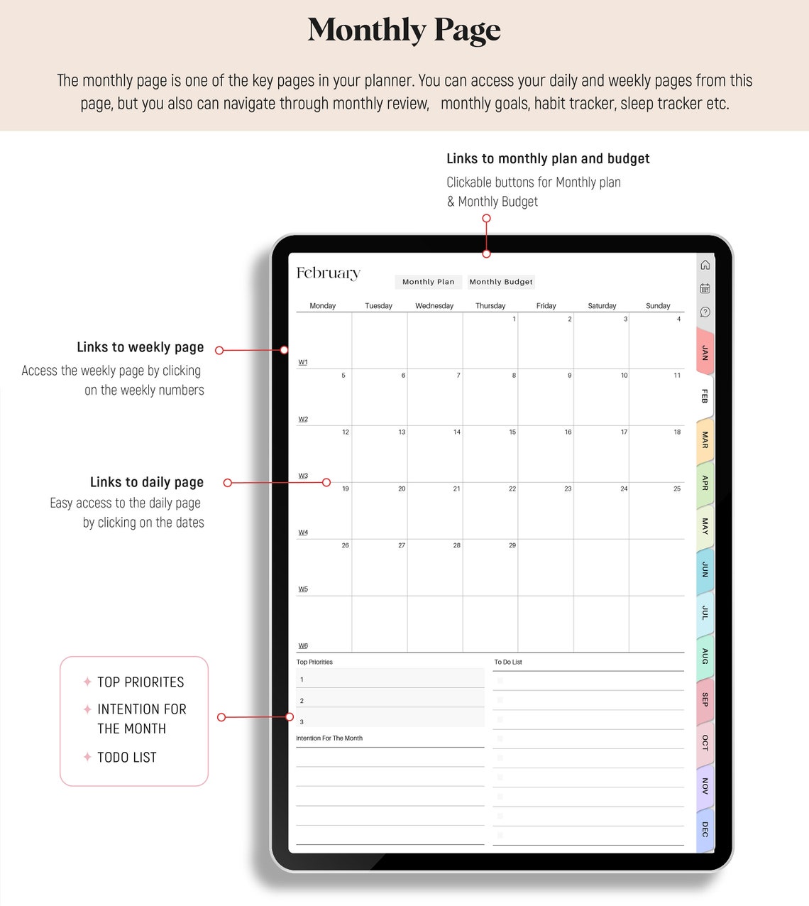 ADHD Planner, Self Care Planner, 2024 Digital Planner, ADHD Digital ...