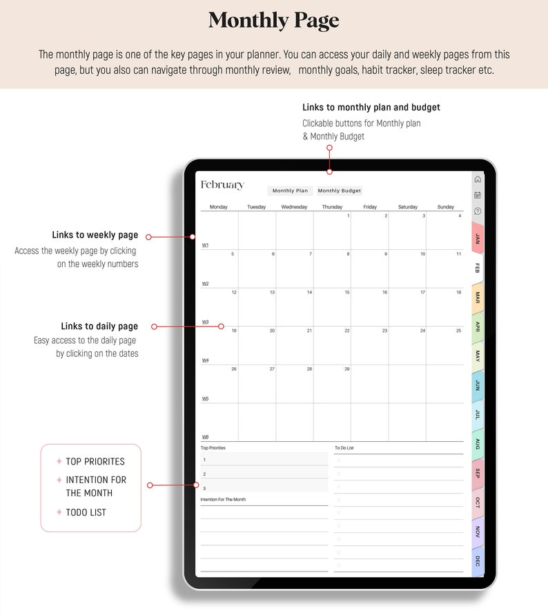 ADHD Planner, Self Care Planner, 2024 Digital Planner, ADHD Digital ...