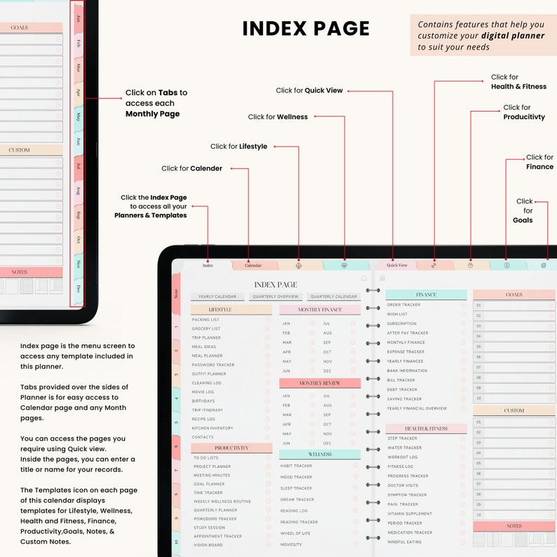 Ultimate All in One Digital Planner, 2024 Good Notes Planner ...