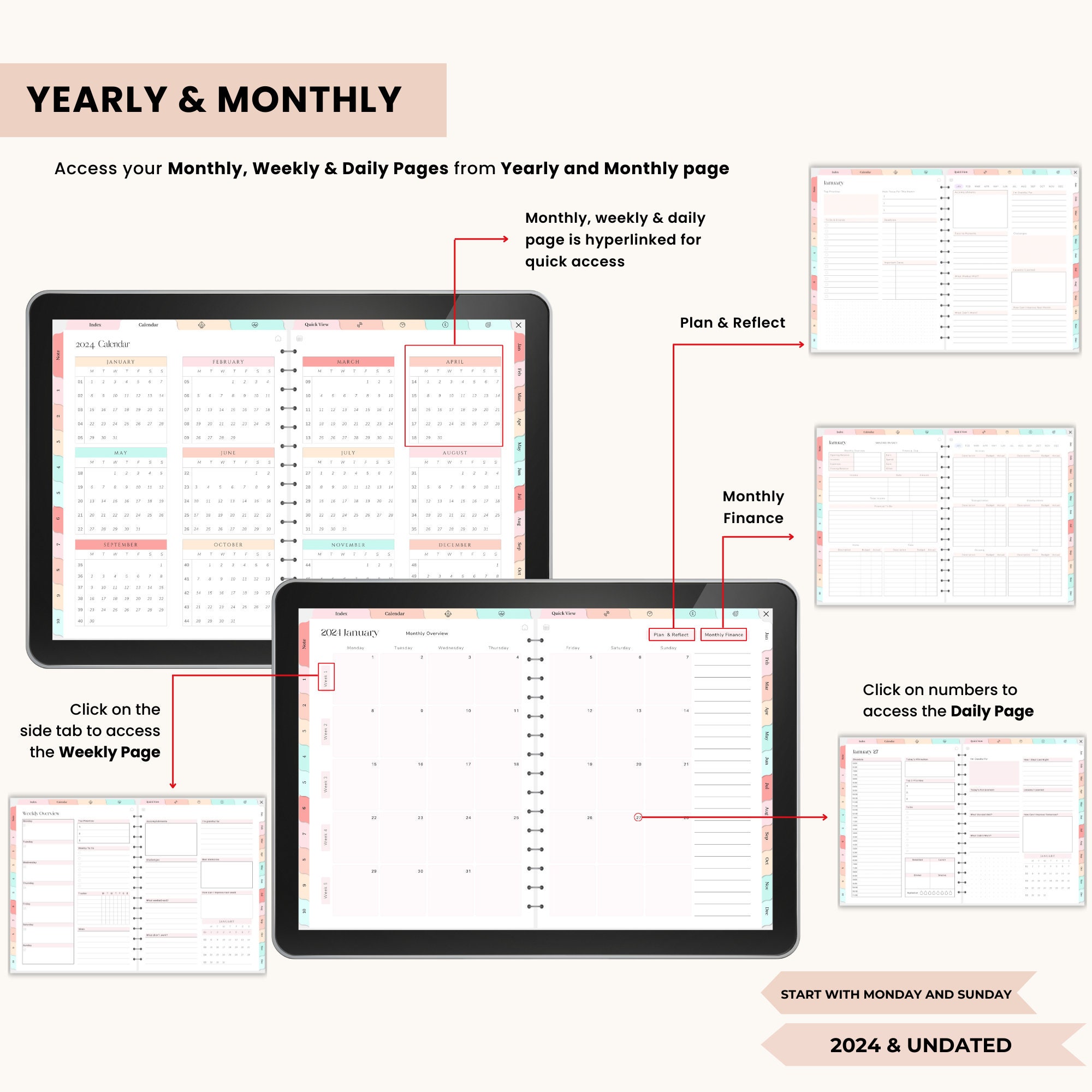 Ultimate All in One Digital Planner, 2024 Good Notes Planner ...