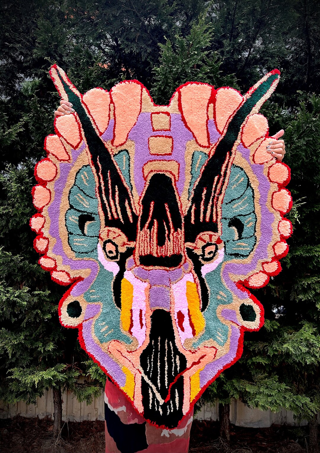 Dinosaur Wall Decor Tufted Rug Inspired Home Decor Decor Living Room ...