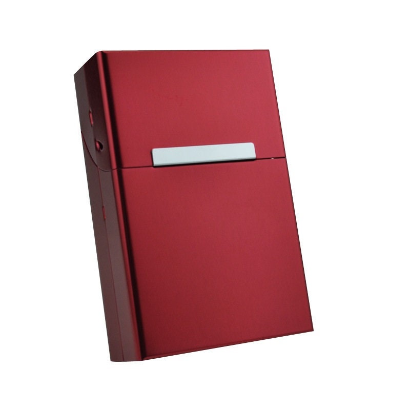 Colorful Metal Cigarette Case, 5 Colors Incl. Gold Red Blue Purple ...