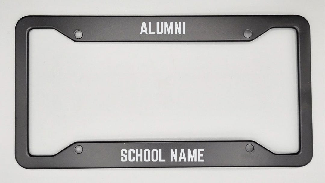 Alumni Customizable - Metal License Plate Frame - Etsy