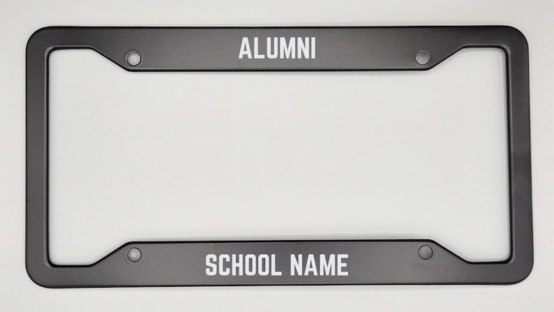 Alumni Customizable - Metal License Plate Frame - Etsy