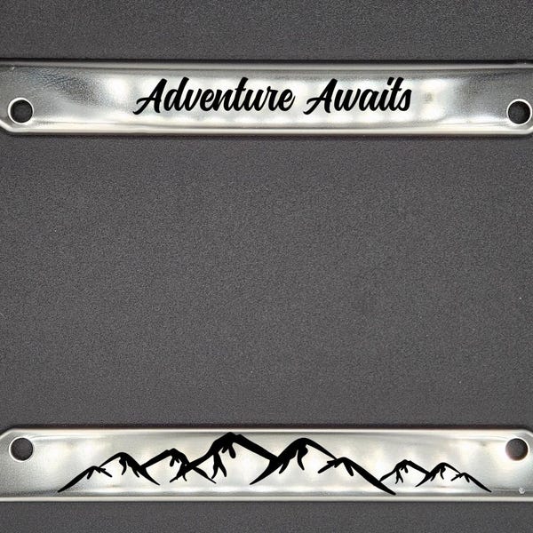 Adventure Awaits License Plate Frame - Etsy