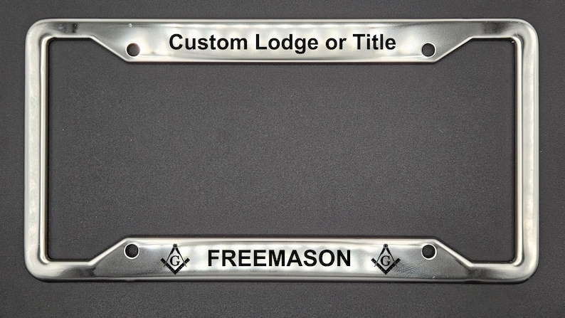 Freemason Custom Metal License Plate Frame - Etsy
