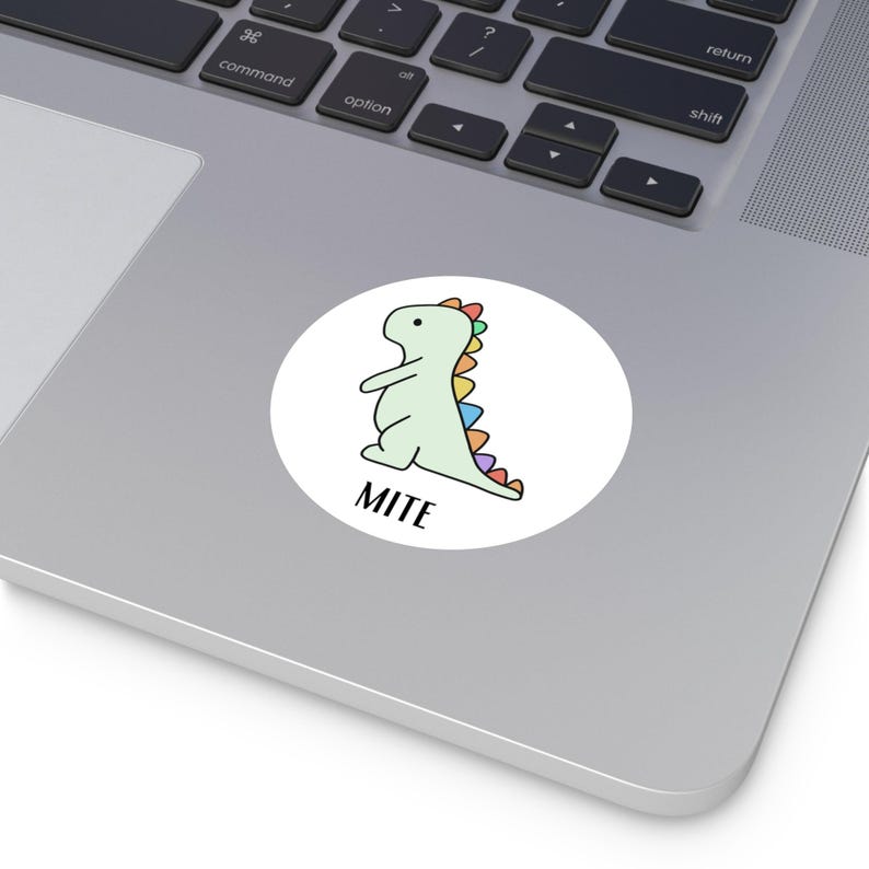 Dino-mite - Vinyl Sticker Round - Etsy