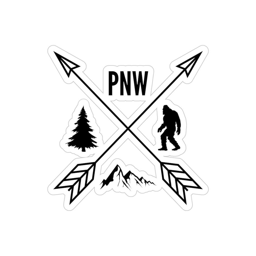 PNW Crossed Arrows Die-cut Vinyl Sticker - Etsy