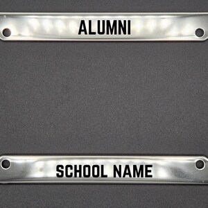 Alumni Customizable - Metal License Plate Frame - Etsy