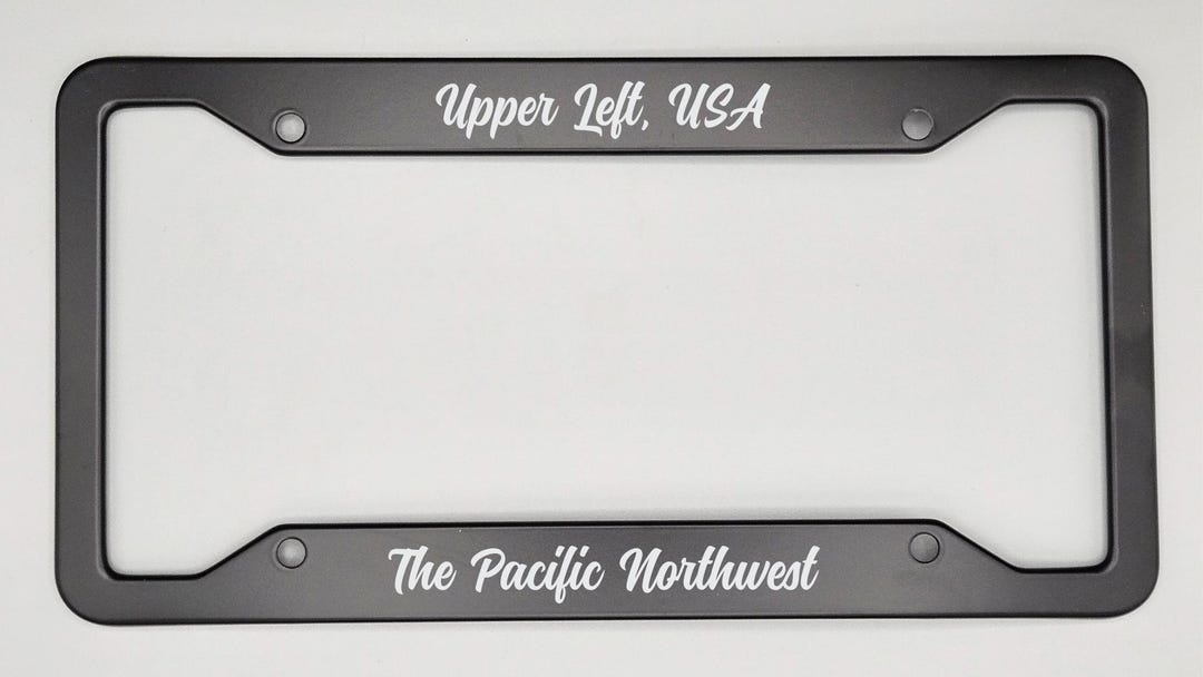 Upper Left USA | PNW - Metal License Plate Frame - Etsy