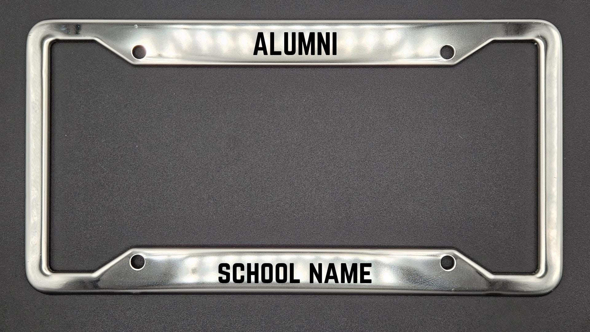 Alumni Customizable - Metal License Plate Frame - Etsy