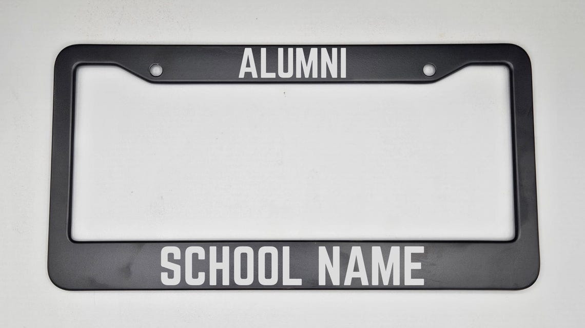 Alumni Customizable - Metal License Plate Frame - Etsy