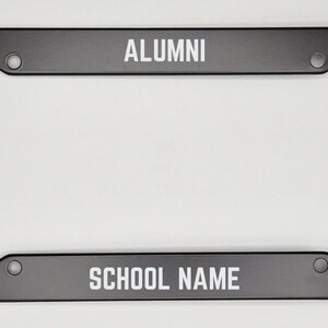 Alumni Customizable - Metal License Plate Frame - Etsy