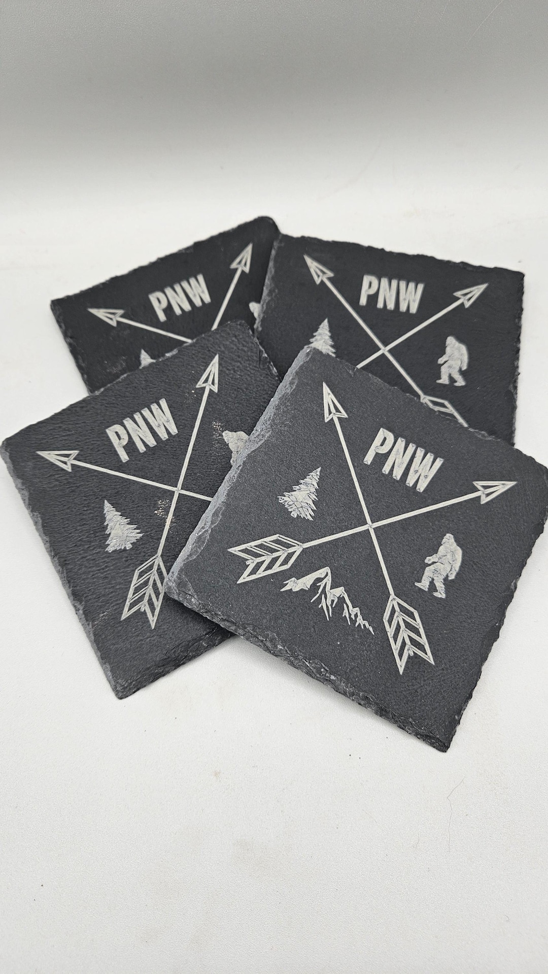 Slate Coasters PNW Crossed Arrows - Etsy