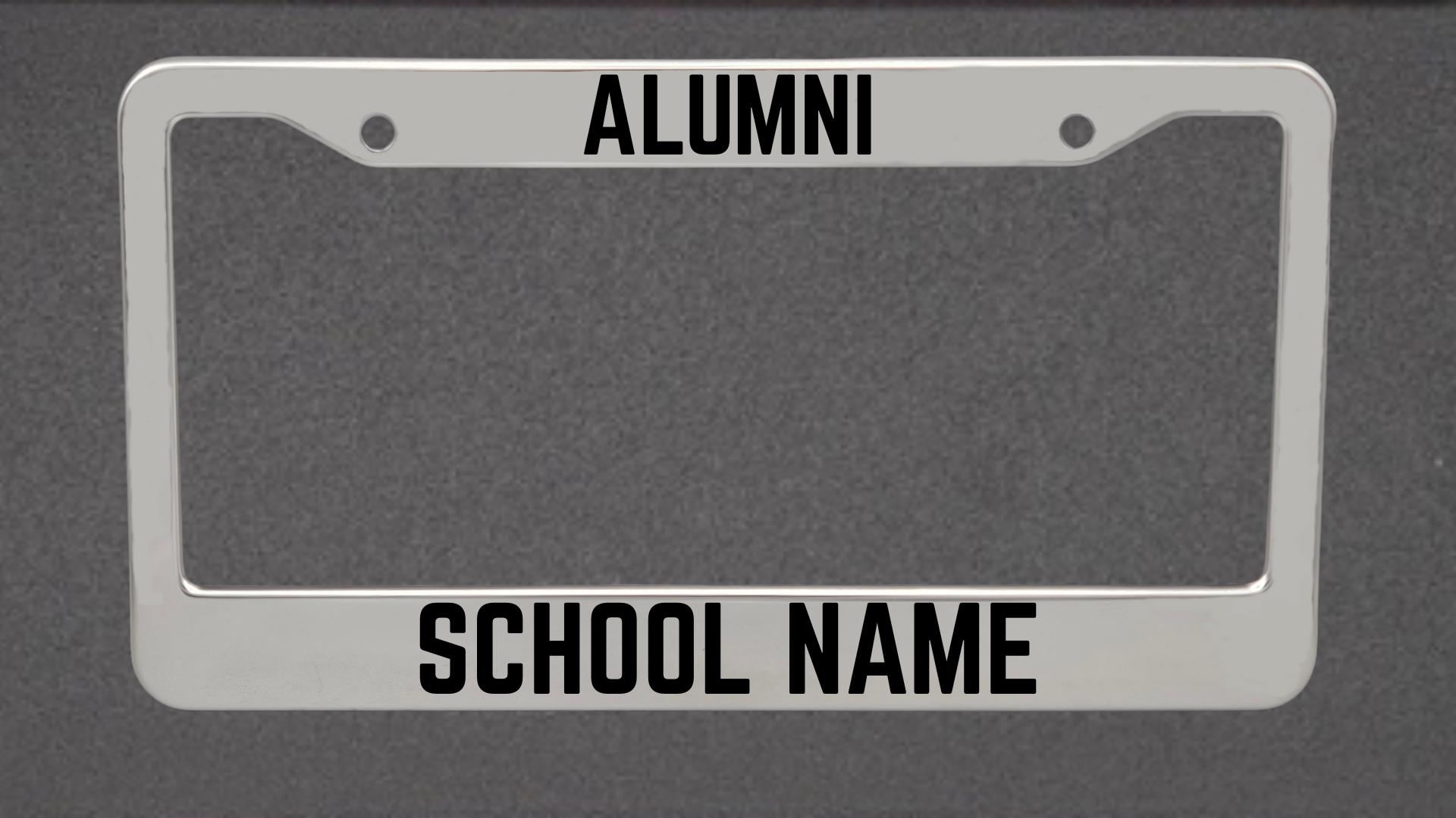 Alumni Customizable - Metal License Plate Frame - Etsy