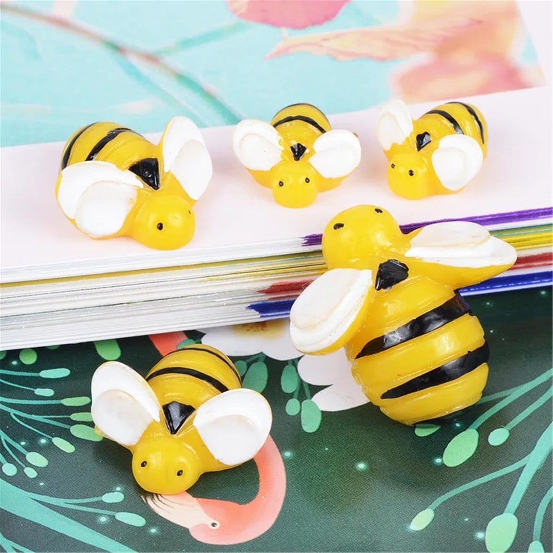 10pcs Kawaii Resin Bees Miniature Kawaii Cabochon Planar Flatback ...