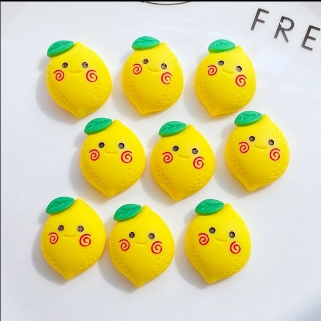 20pcs New Cute Mini Lemon Resin Flat Back Cabachons Perfect - Etsy