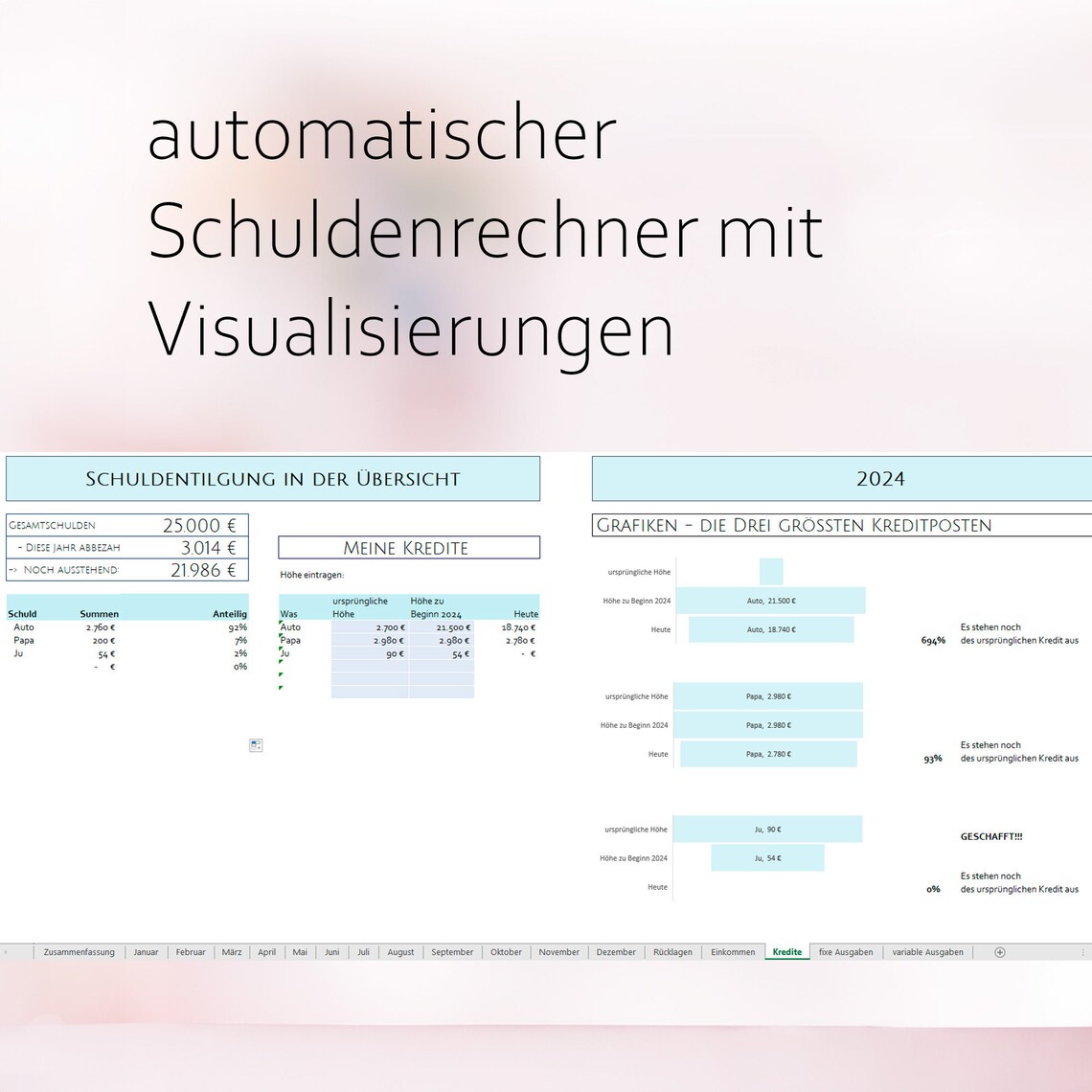 Budget Planner German 2024 Personal Finance Budget Monthly Budget ...