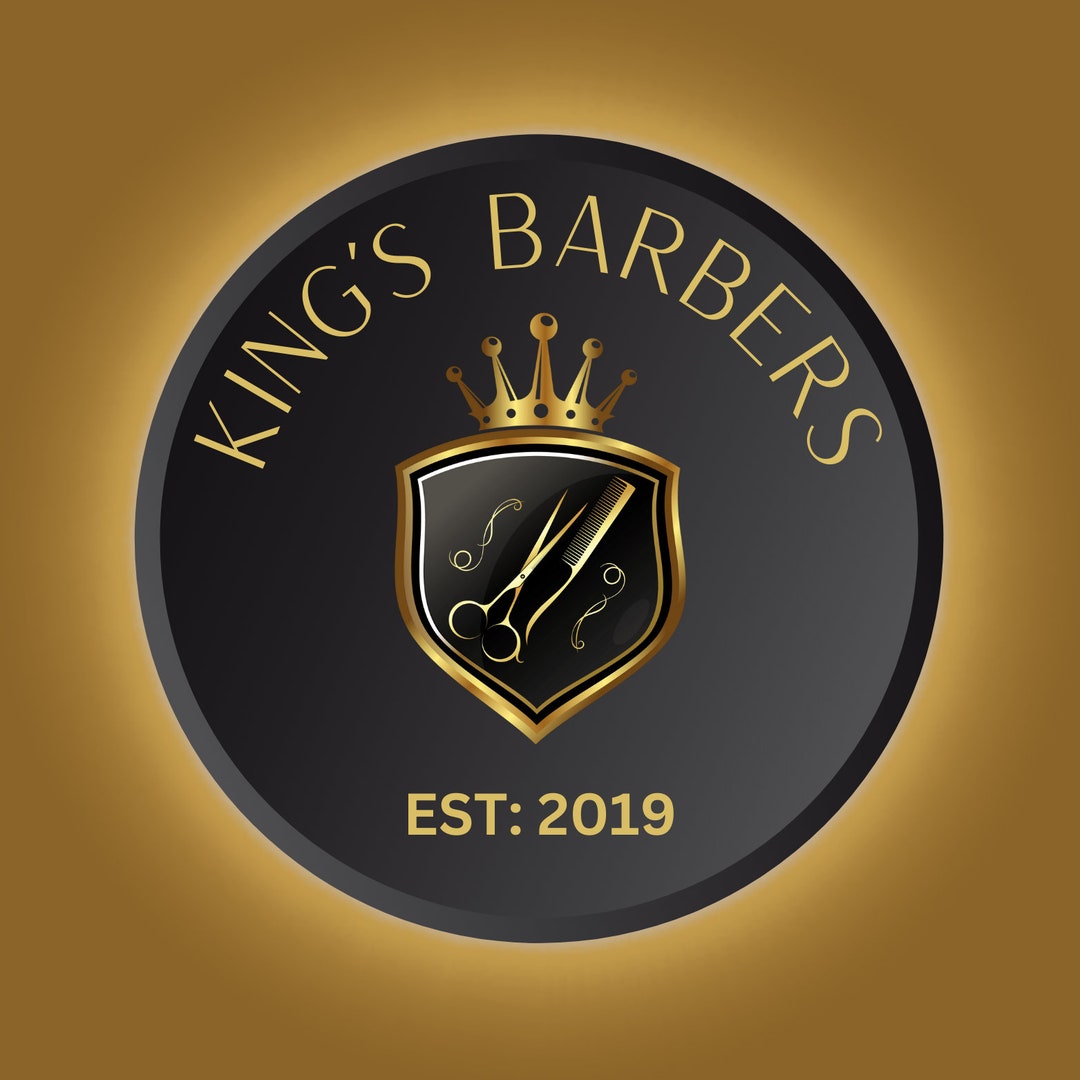 Editable Barber Shop Business Logo - Etsy