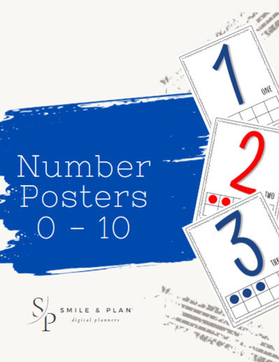 Number Posters, Ten Frame, Red, White and Blue, Math, Classroom Decor ...