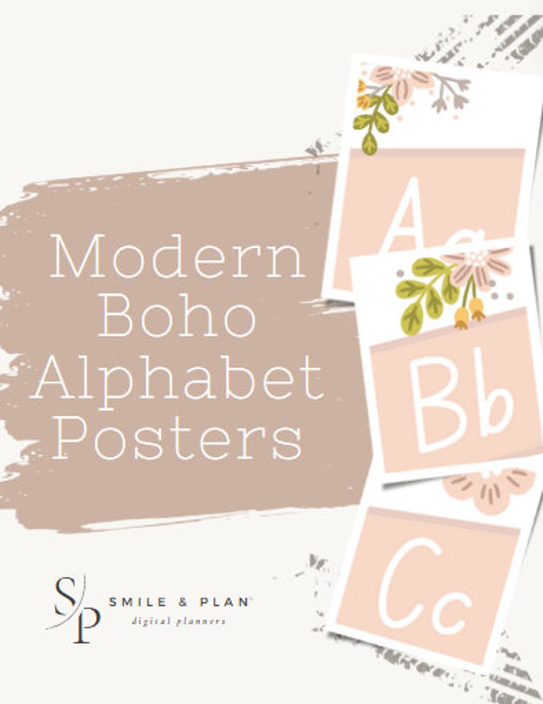 Alphabet Posters, Modern Boho, Printable, ABC Posters, Neutral - Etsy