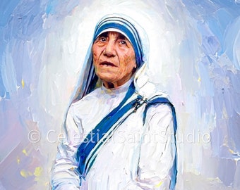 St. Mother Teresa of Calcutta Digital Illustration, Printable - Etsy