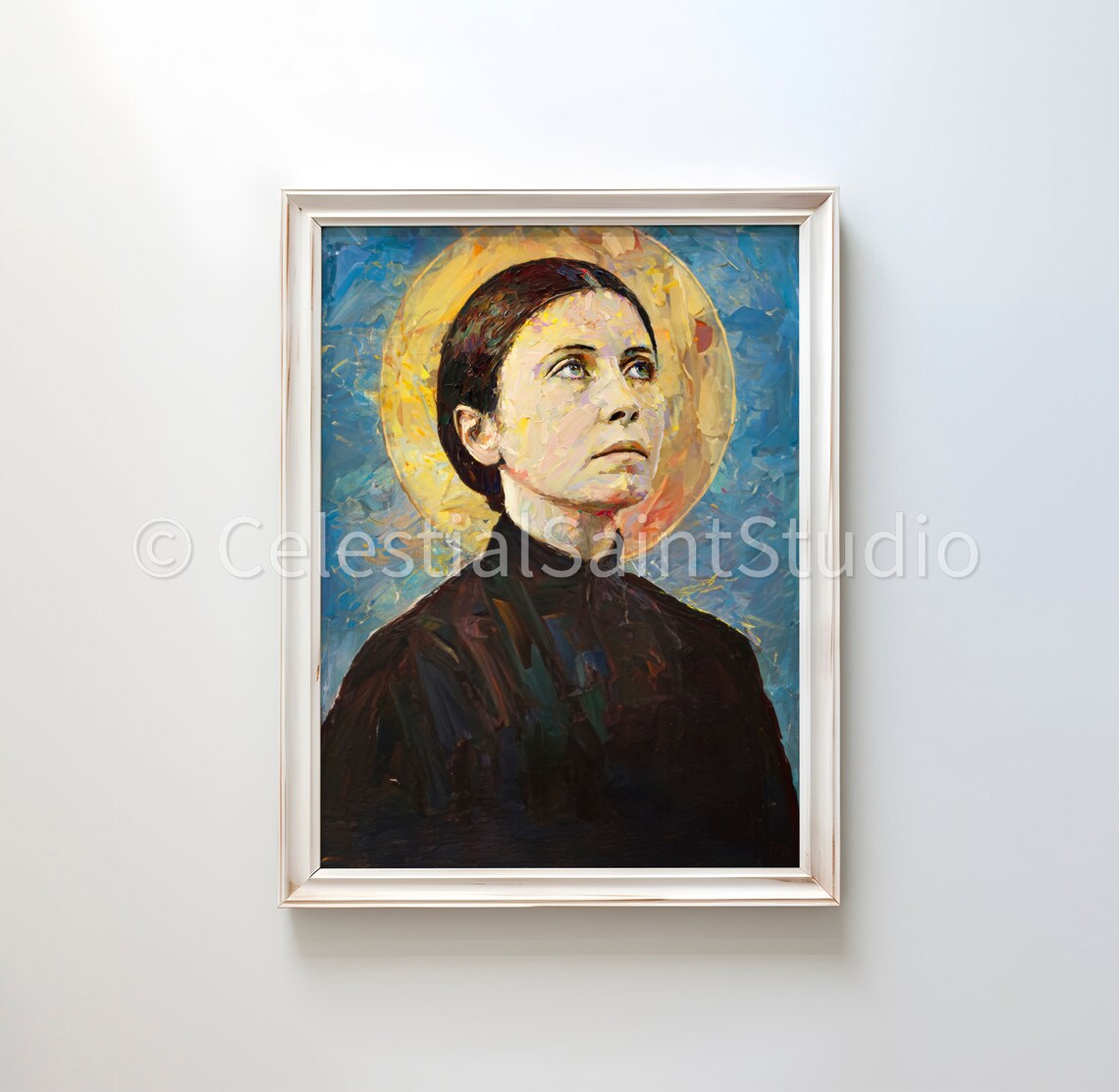 St. Gemma Galgani DIGITAL OIL PAINT Catholic Printable Digital Download ...
