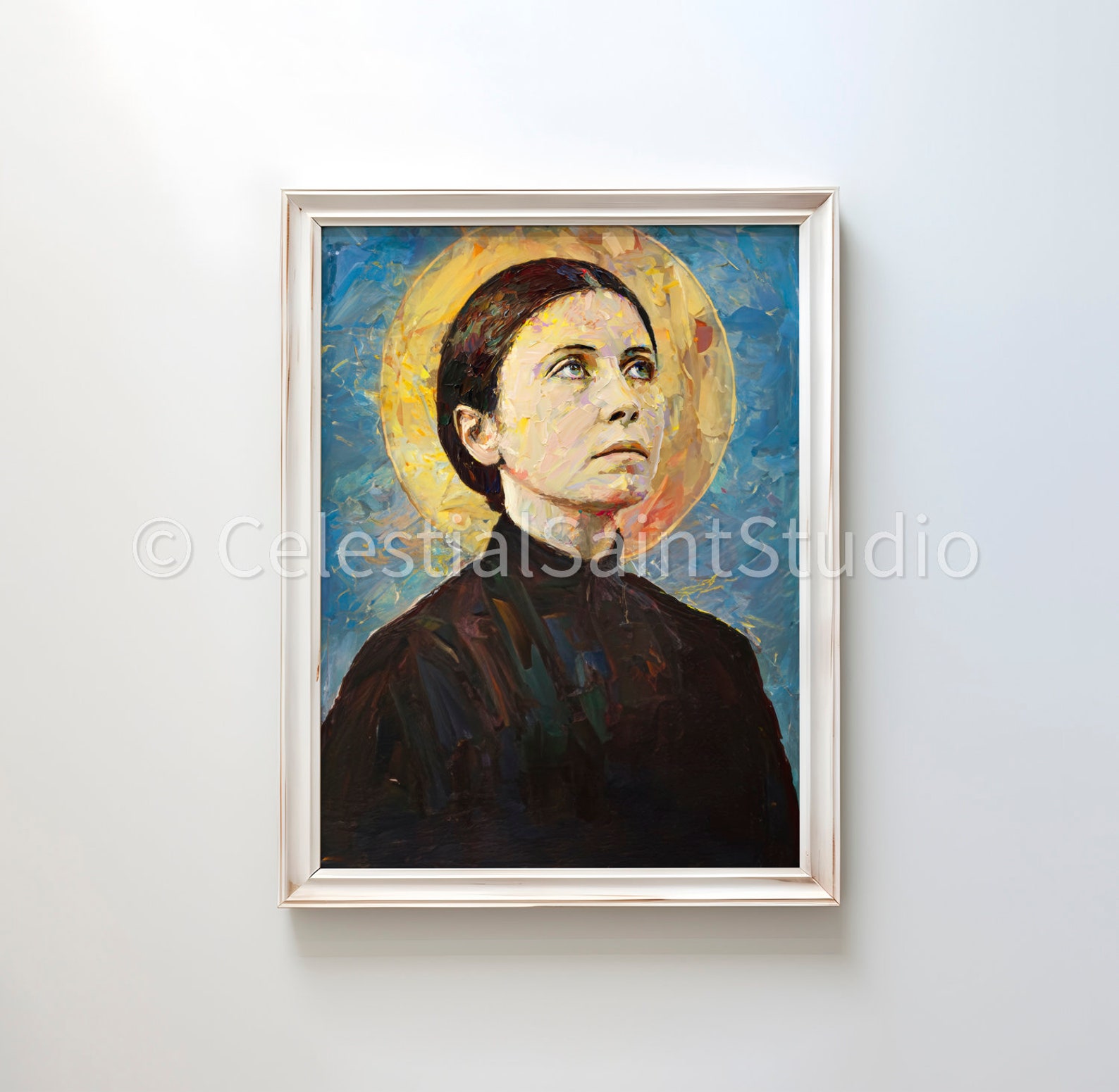 St. Gemma Galgani DIGITAL OIL PAINT Catholic Printable Digital Download ...