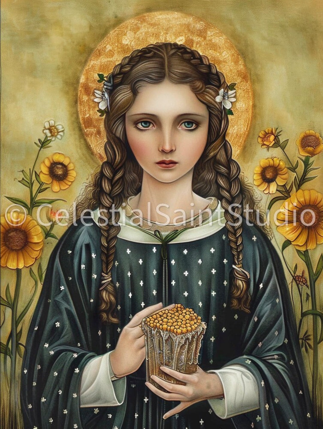 St. Abigail DIGITAL OIL PAINT Catholic Printable Digital Download ...
