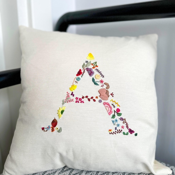 Embroidered Cushion - Etsy