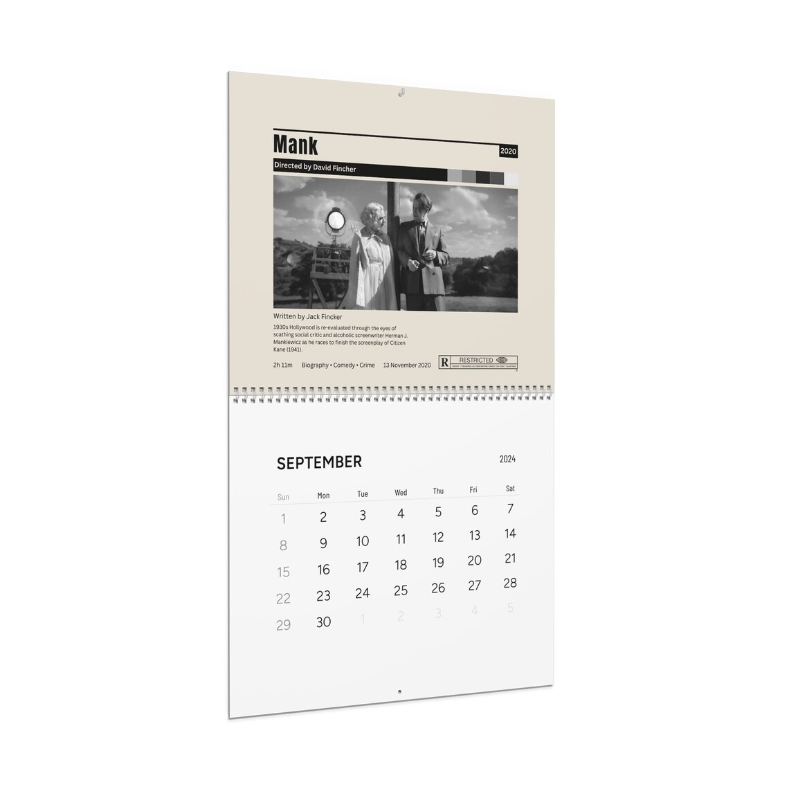 2024 in David Fincher Wall Calendar - Etsy
