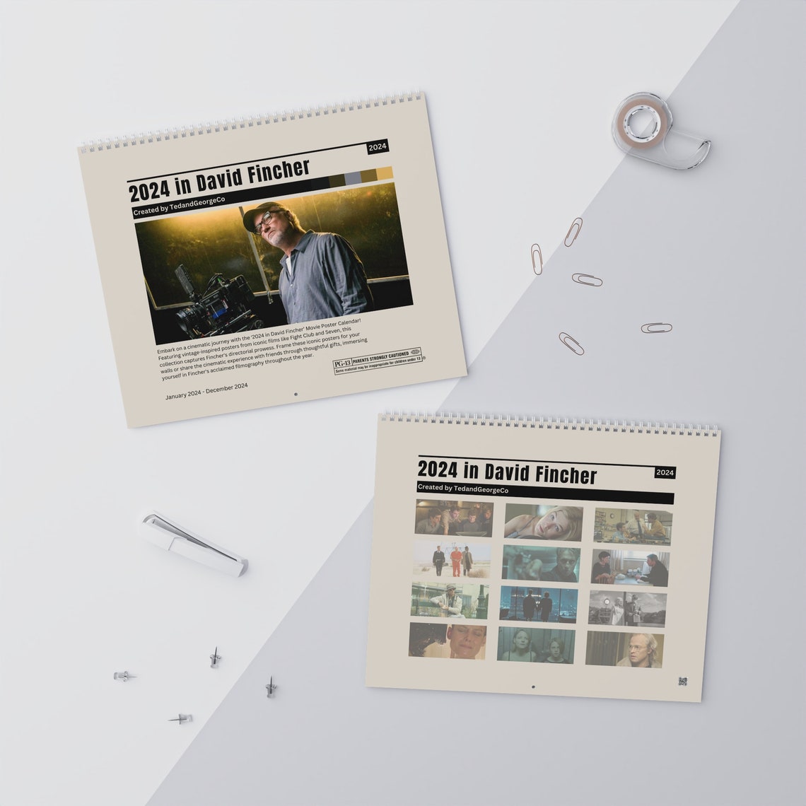 2024 in David Fincher Wall Calendar - Etsy