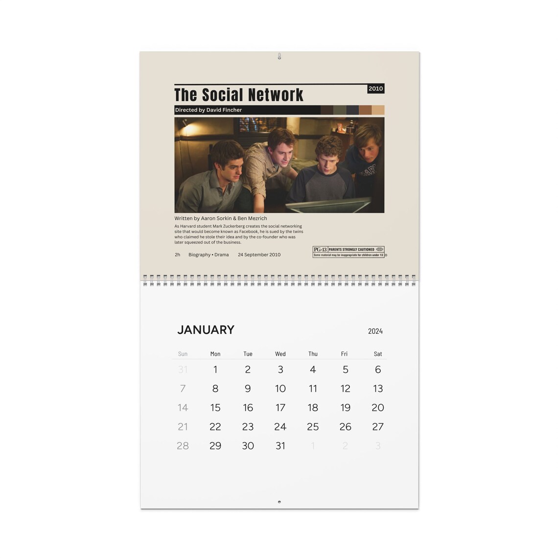 2024 in David Fincher Wall Calendar - Etsy