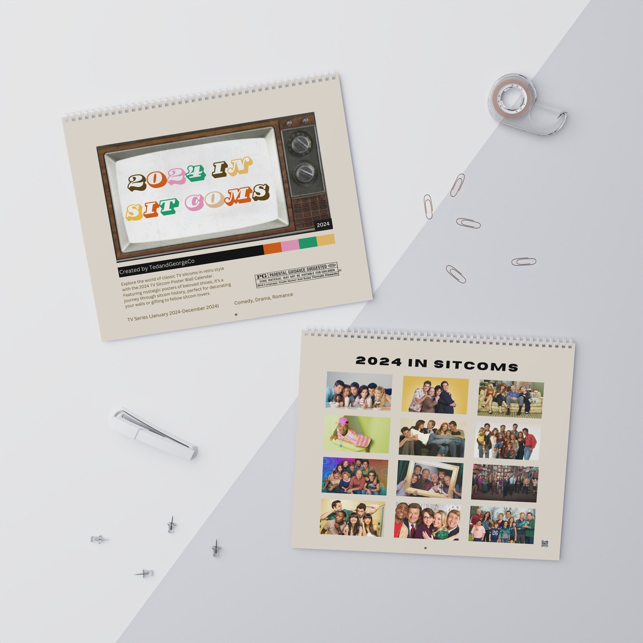 TV Sitcom Poster Wall Calendar (2024) sold by Musical_Crash | SKU ...