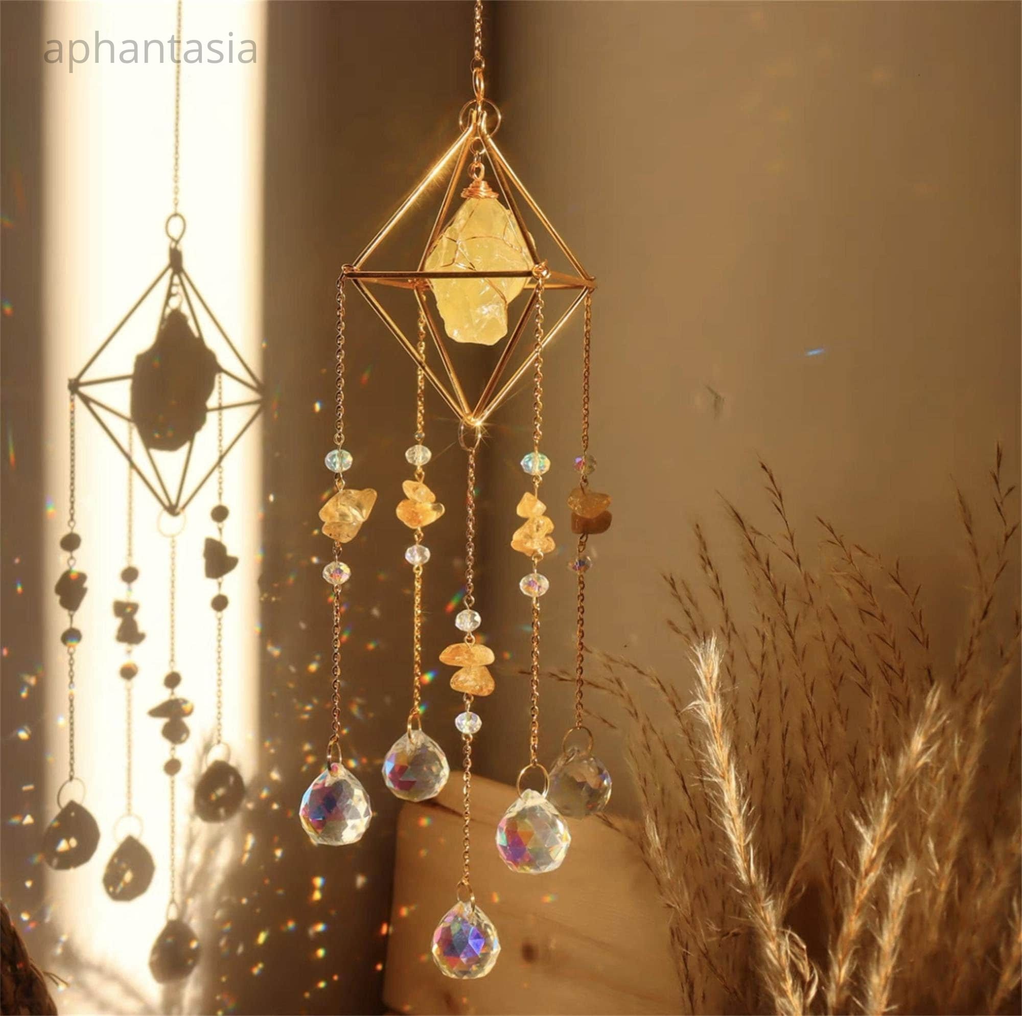 Gemstone Crystal Suncatcher Window Prism Decor Boho Decoration Room ...