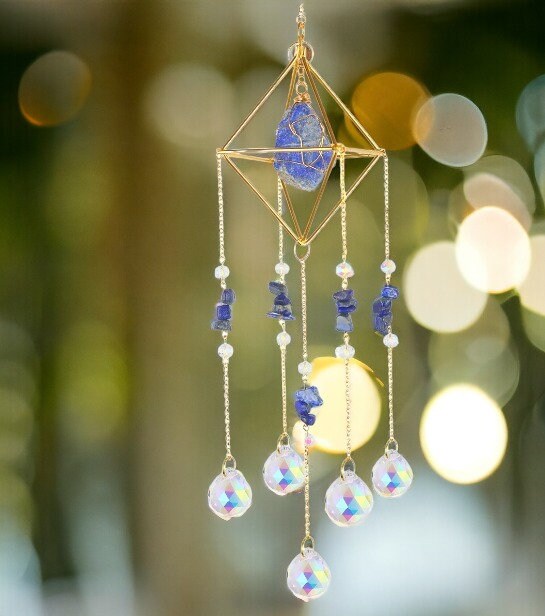 Gemstone Crystal Suncatcher Window Prism Decor Boho Decoration Room ...