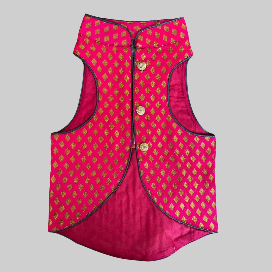 Pink Heera Sherwani for Pet, Indian Dog Outfit, Indian Pet Sherwani ...
