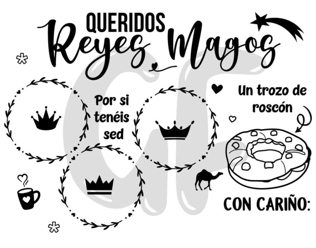 Studio File and SVG Tray Three Wise Men in Spanish Castilian - Etsy