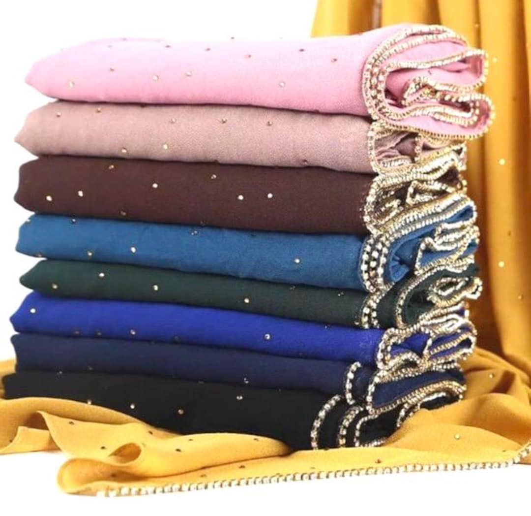 Chiffon Stone Hijabs - Etsy