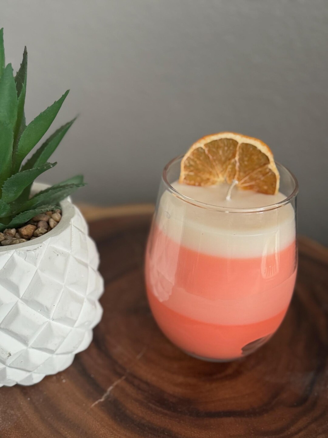 Aperol Spritz Candle - Citrus & Cranberry Prosecco Scent - Handmade ...