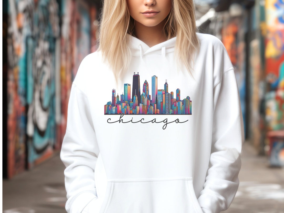 Chicago Skyline Sweatshirt, Chicago Crewneck, or Hoodie, Unique Gift ...