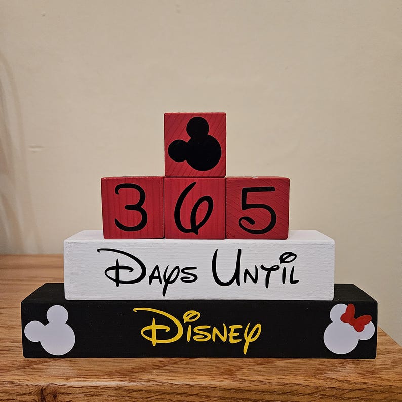 365 Day Disney Cruise Countdown Blocks - Reversible - Etsy