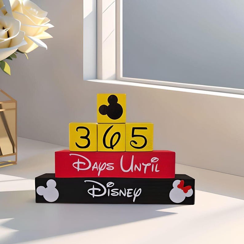 365 Day Disney Countdown Blocks - Etsy