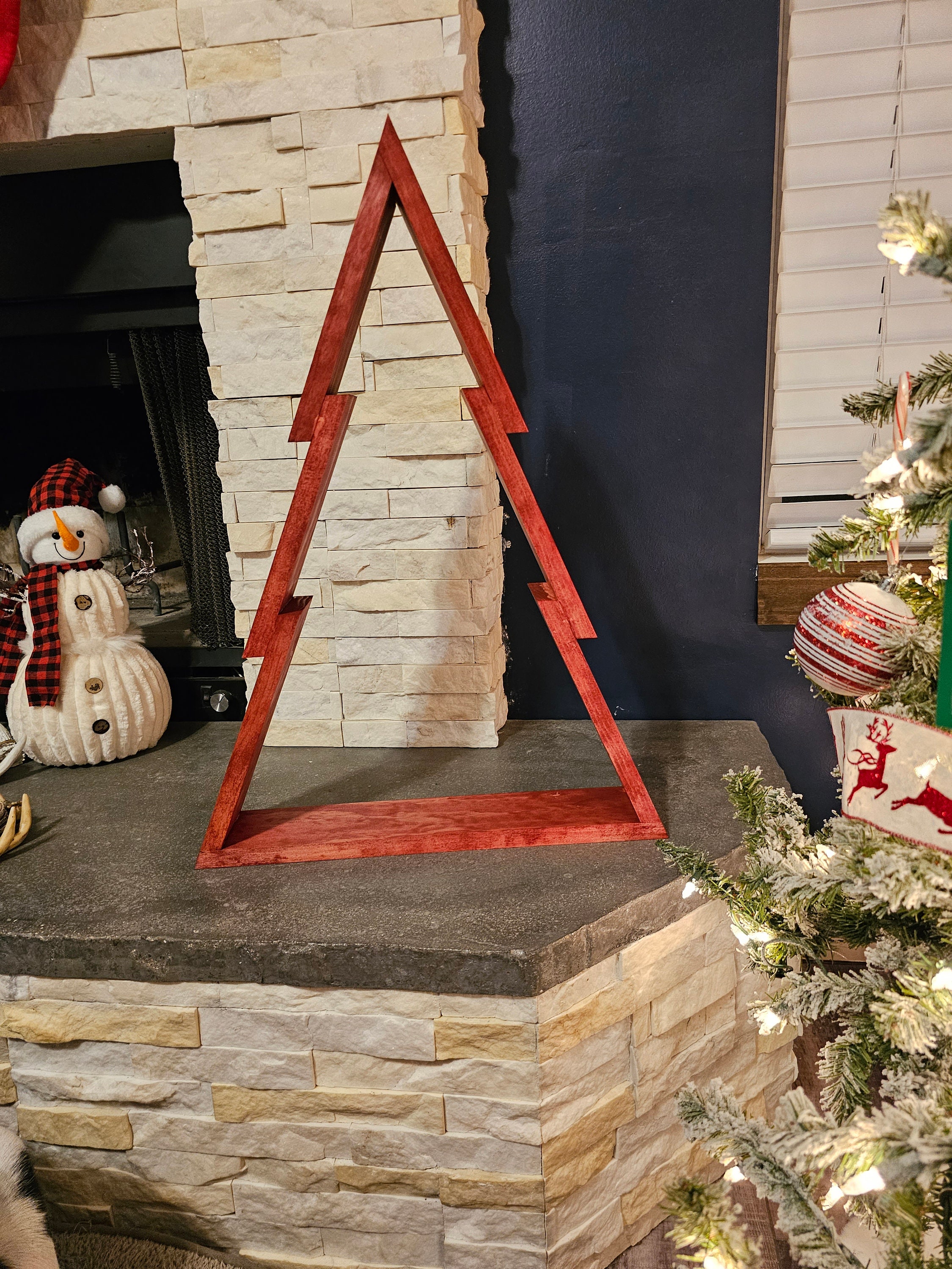 Wood Christmas Tree Décor, Wine Bottle Stand, Wine Glass Holder ...