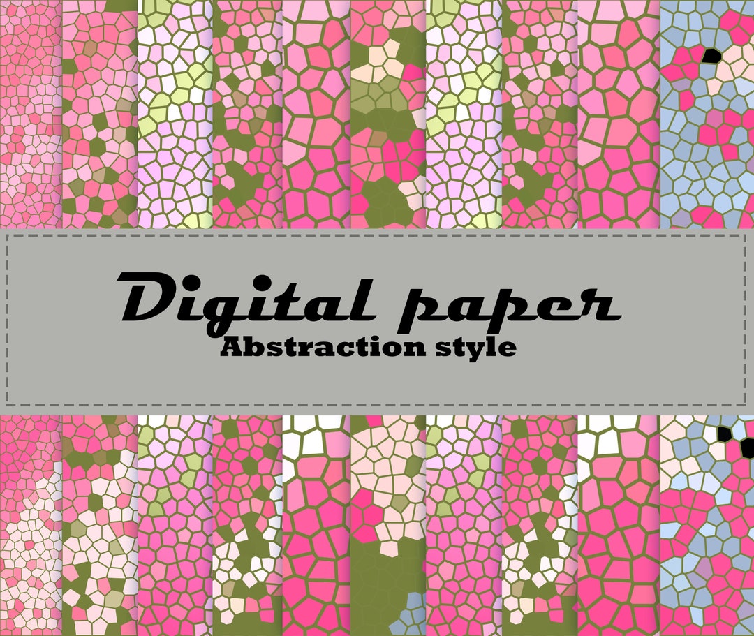 20 Digital Papers With Texture, Commercial Use. Instant Download. A ...