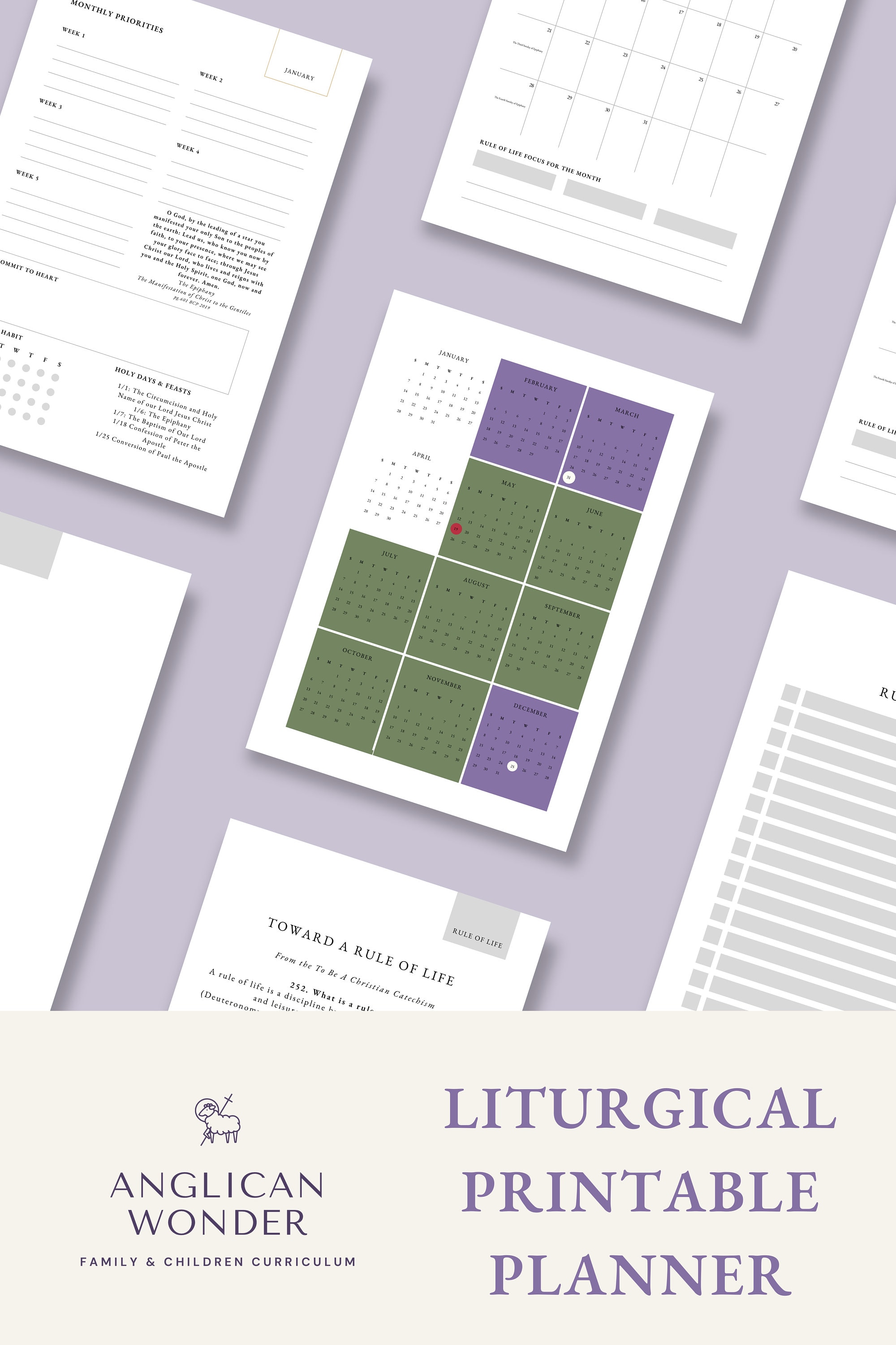 Anglican Liturgical Planner - Printable - Etsy