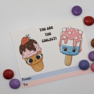 Cute Kawaii Food Valentines Day Cards - Etsy