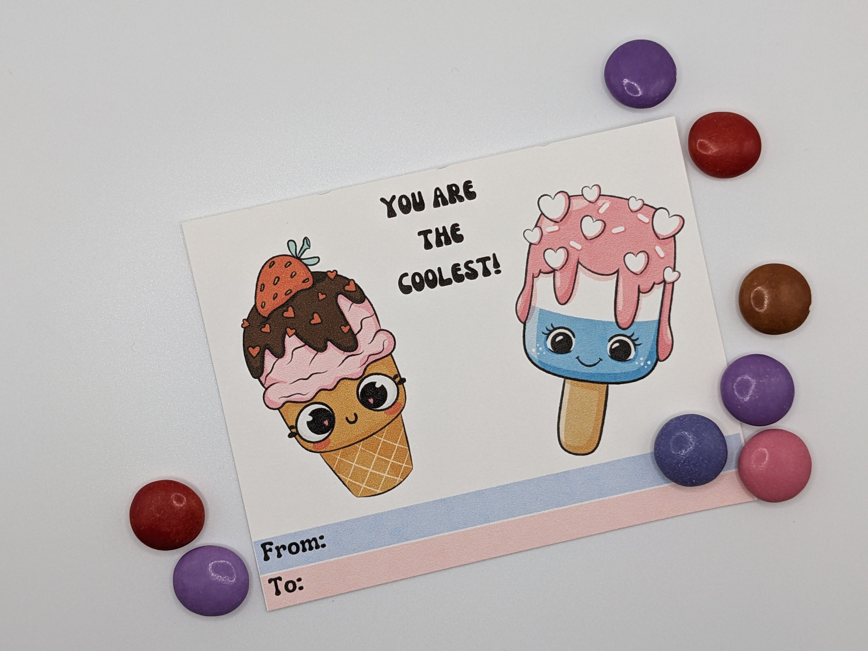 Cute Kawaii Food Valentines Day Cards - Etsy