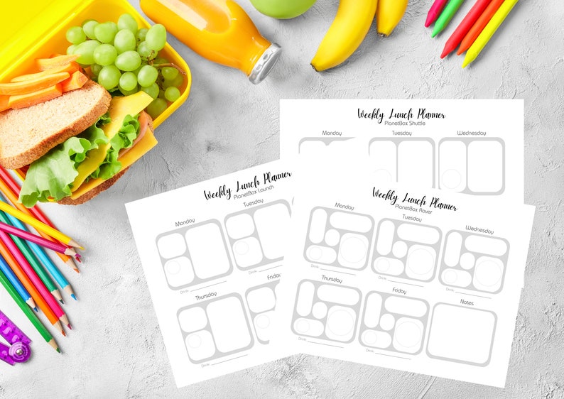 Planetbox Lunch Planner - Etsy