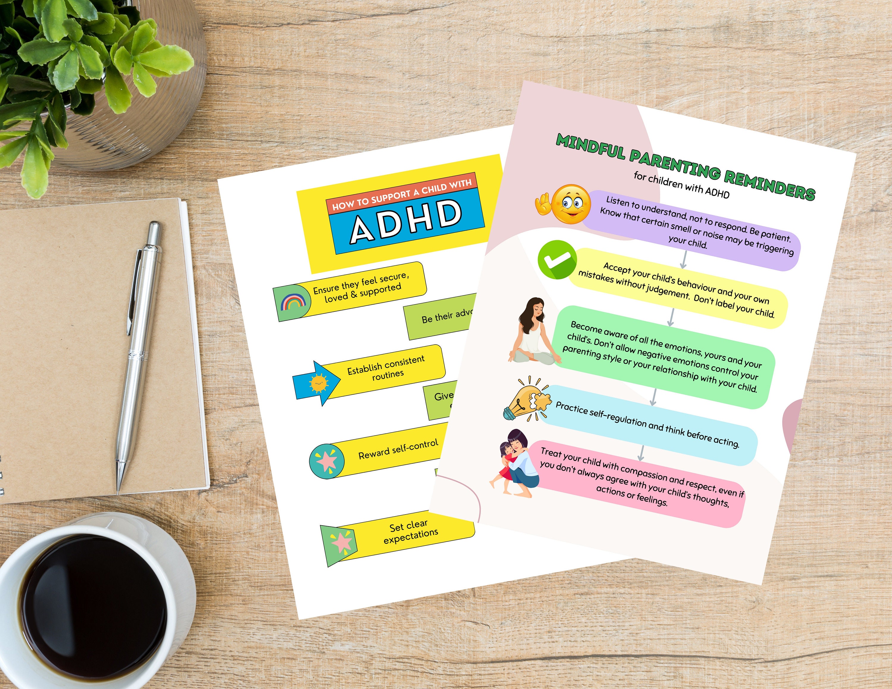 ADHD and Autism Kids Bundle feelings Thermometer, Feelings Emoji Chart ...